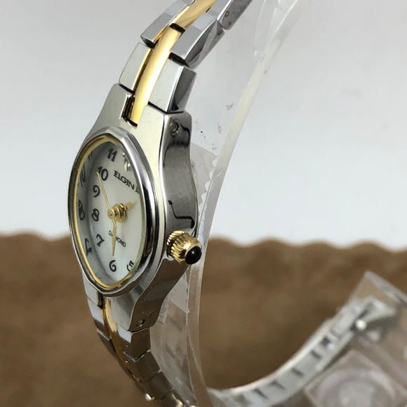 Elgin | Accessories | Vintage Elgin Ii Diamond Mop Dial 2 Tone Watch ...